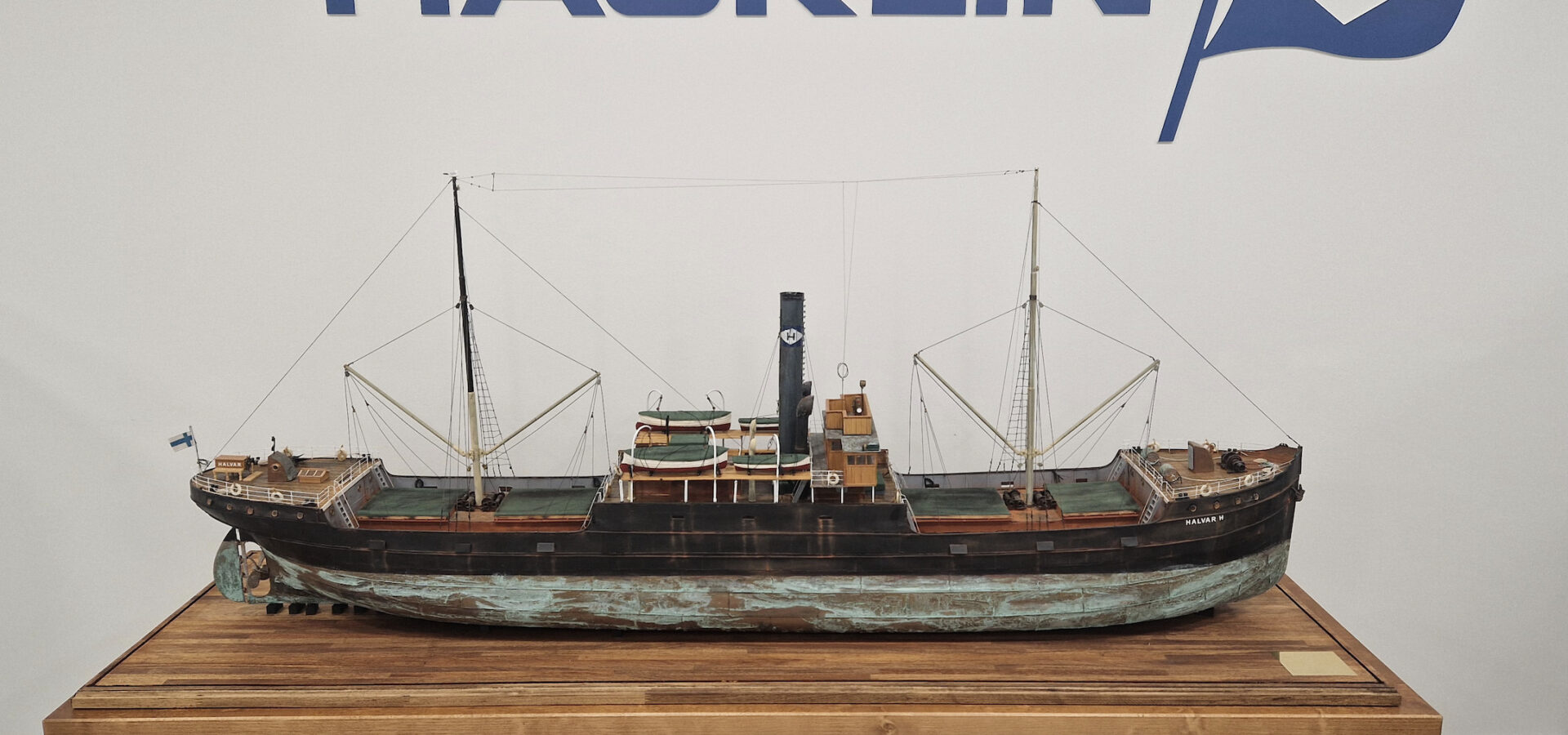 SS Halvar H miniature ship model to Espoo - Hacklin Hamiko