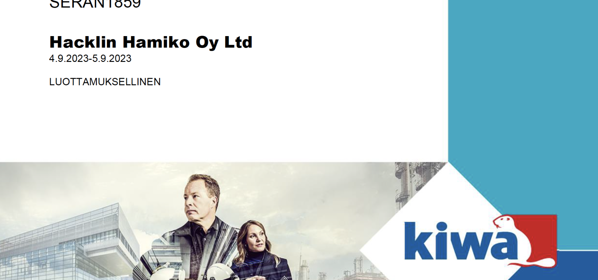 Quality audit report - Hacklin Hamiko